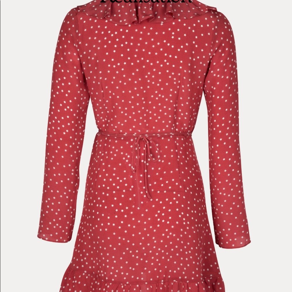 Realisation The Alexandra Red Star Mini Dress L - Gem